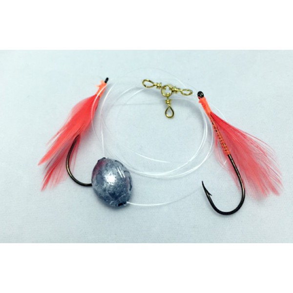 1/4 oz. Spider Rig with Orange Feathers - Nothead Tackle