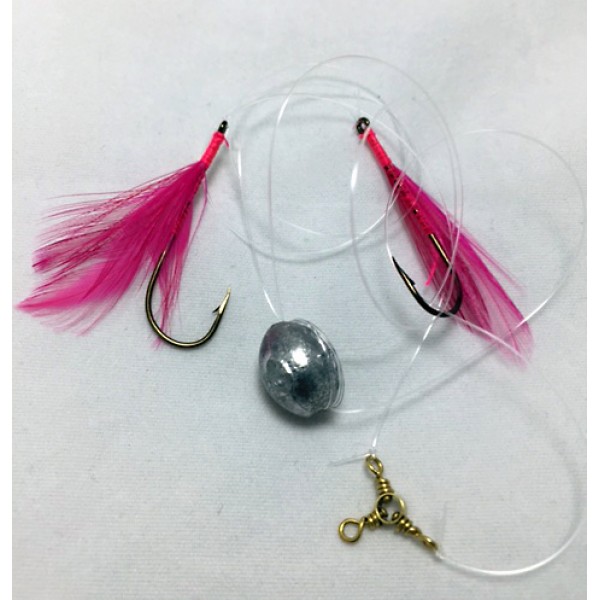 1/4 oz. Spider Rig with Pink Feathers - Nothead Tackle